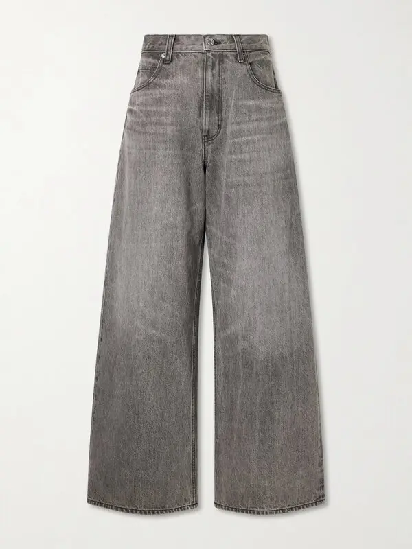 NILI LOTAN Terese Wide-leg Jeans - Gray