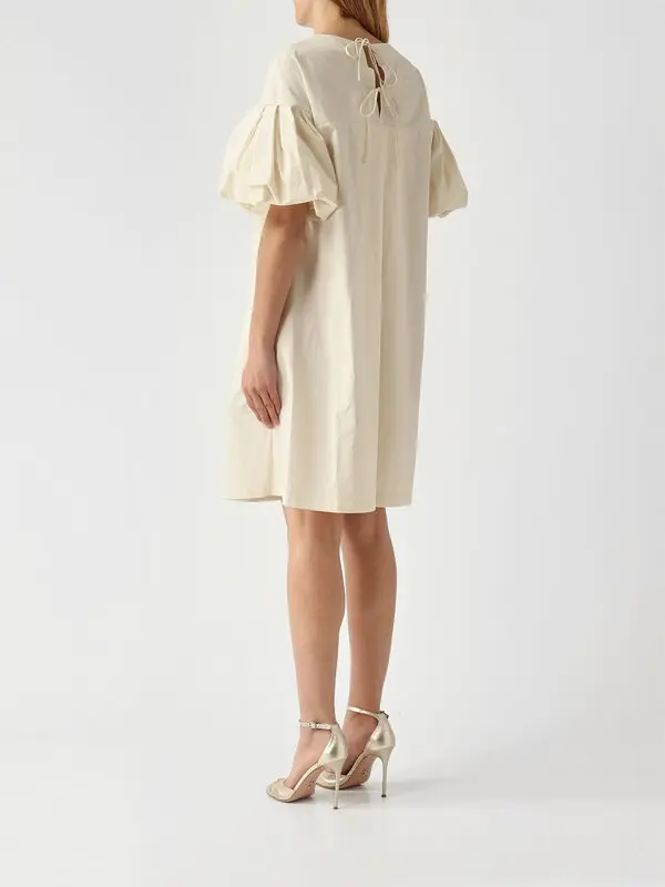 MEIMEIJ Cotton Puff Sleeve Midi Dress