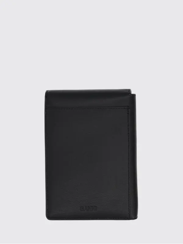 GANNI Recycled Leather Dog Print Wallet