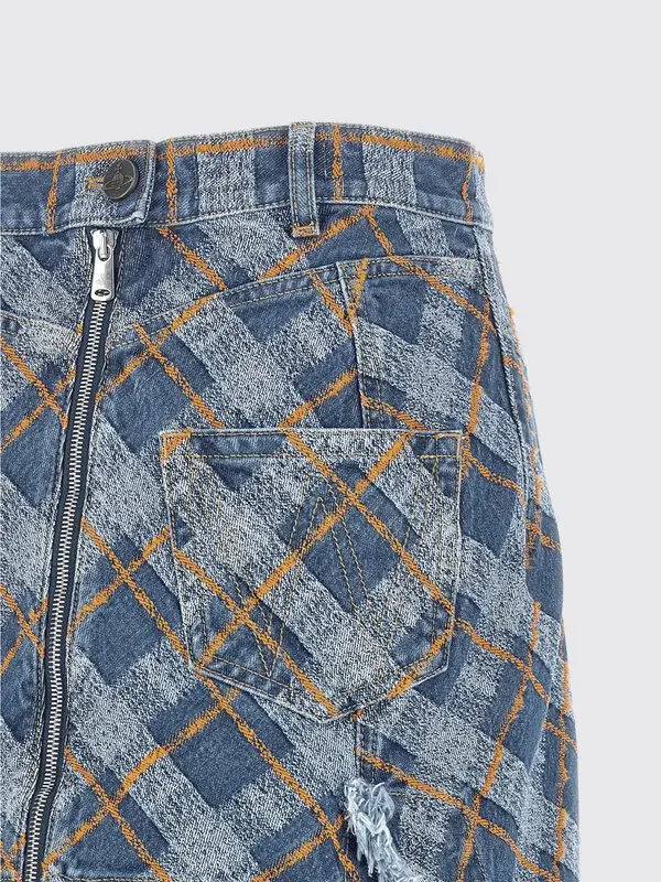 VIVIENNE WESTWOOD Asymmetric Tartan Mini Skirt