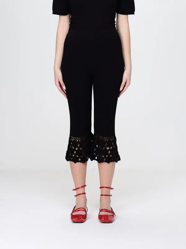 GANNI Organic Cotton Cropped Trousers