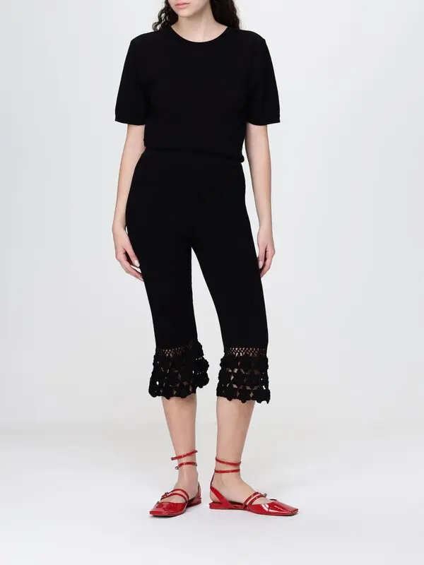 GANNI Organic Cotton Cropped Trousers