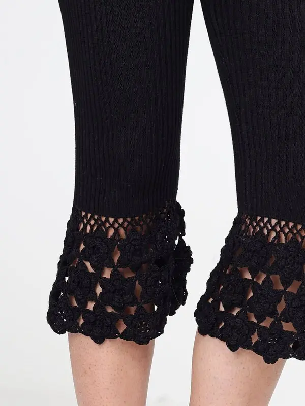 GANNI Organic Cotton Cropped Trousers