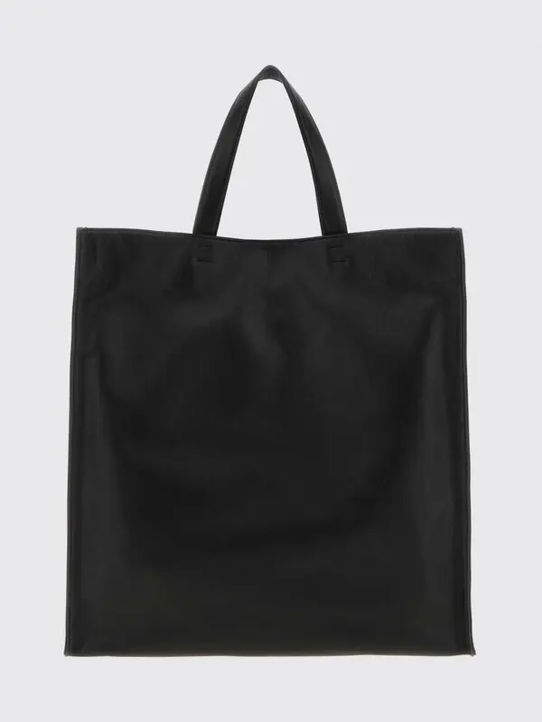 JIL SANDER Large Light Smooth Calfskin Leather Tote Bag With Double Handle