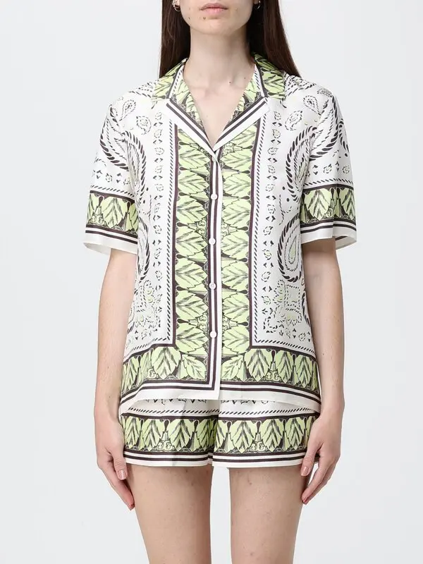 Tory Burch Silk Shirt With Ethnic Print