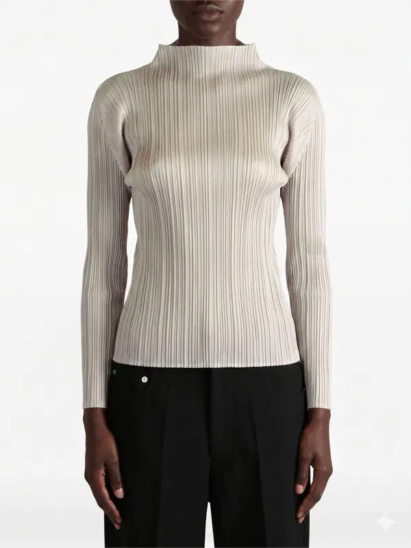 Issey Miyake Long-sleeved Turtleneck Top