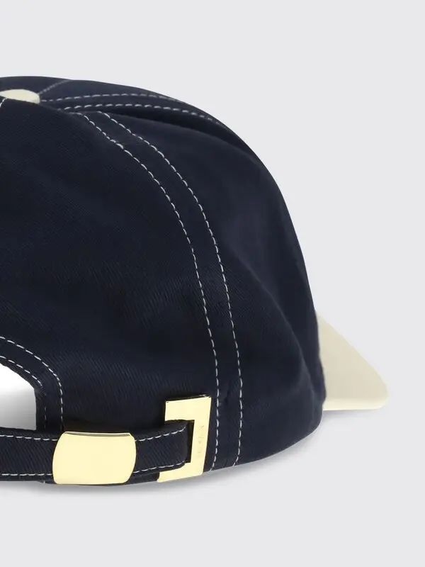Balmain Cotton Twill Cap With Printed Logo