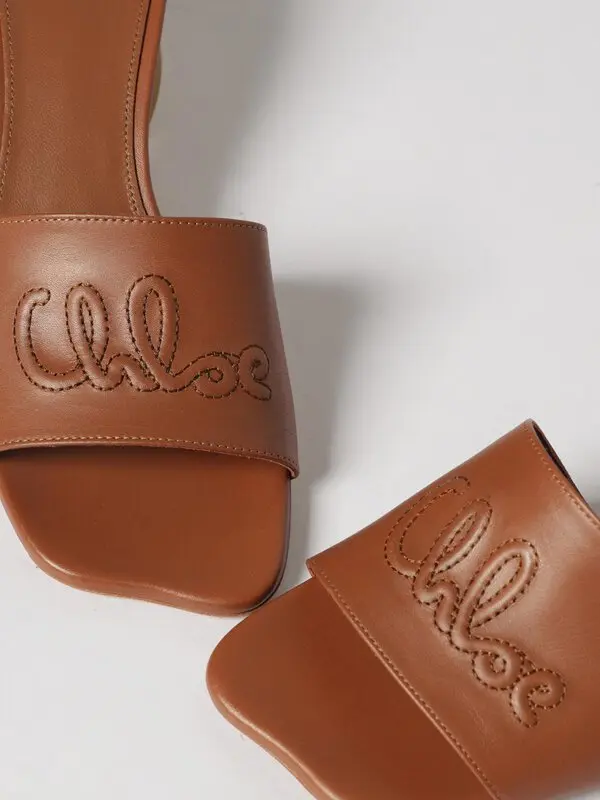 Chloé Soleil Mules In Leather