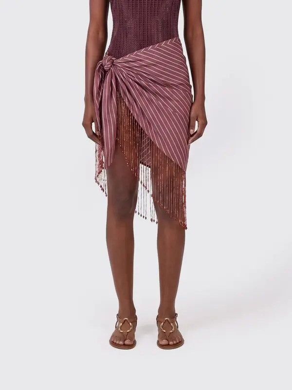 Andamane Striped Cotton Pareo Skirt
