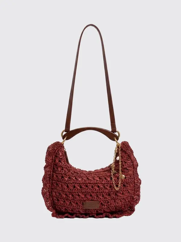 TWINSET Crochet Raffia Bag - Brown