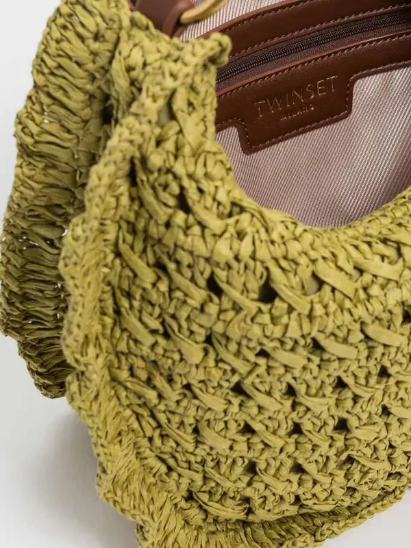TWINSET Crochet Raffia Bag