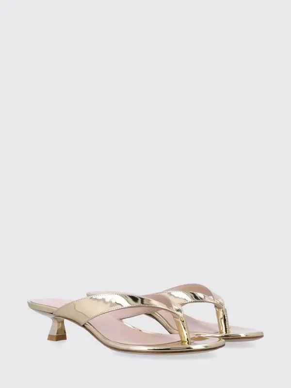 STUART WEITZMAN Laminated Leather Thong Sandals
