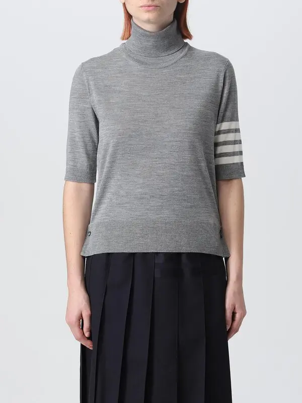 Thom Browne High Neck Jumper - Grey