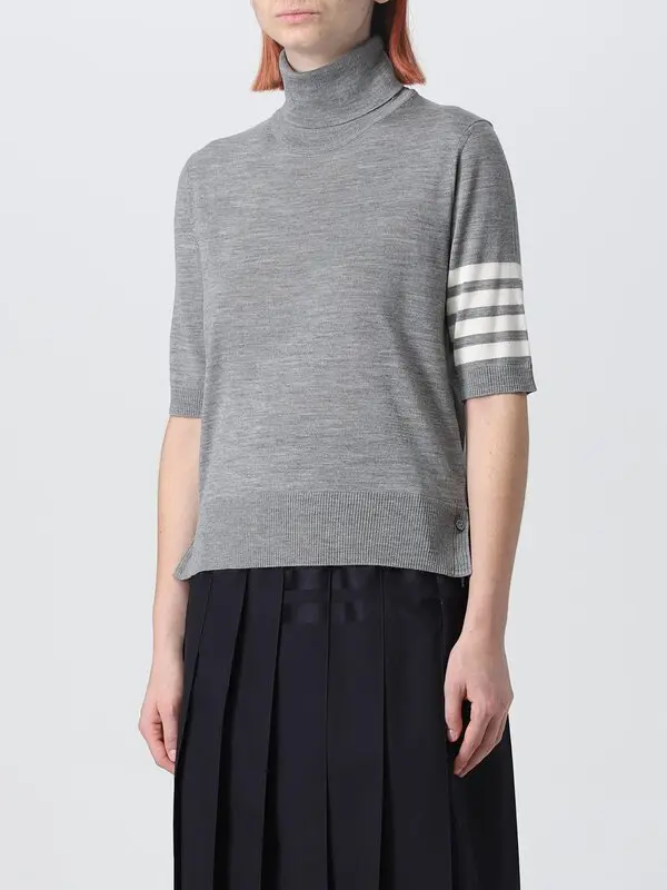 Thom Browne High Neck Jumper - Grey