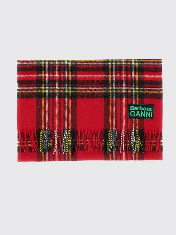 Barbour Tartan Wool Scarf X Ganni