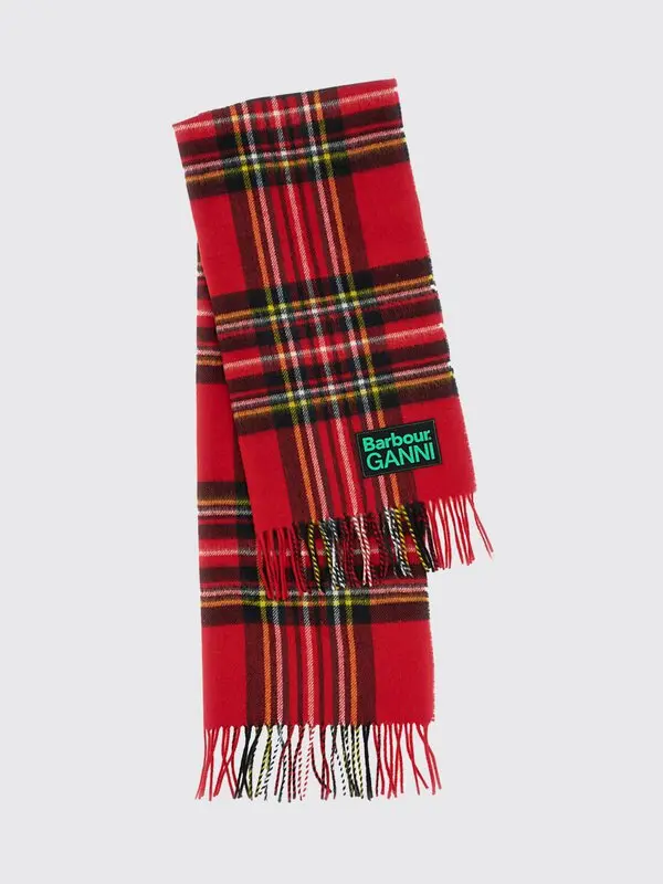 Barbour Tartan Wool Scarf X Ganni
