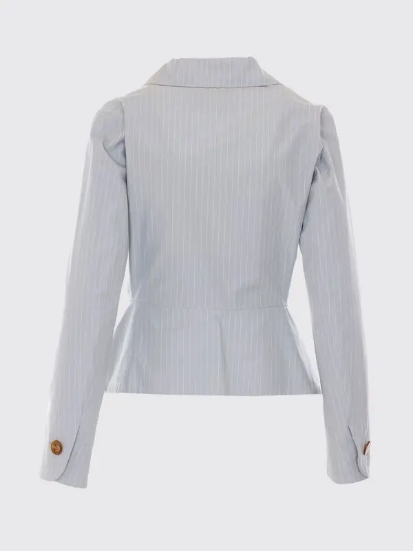 VIVIENNE WESTWOOD Pinstriped Cotton Single-breasted Blazer