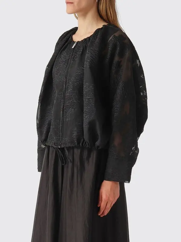 MEIMEIJ Embroidered Fil Coupe Jacquard Bomber Jacket