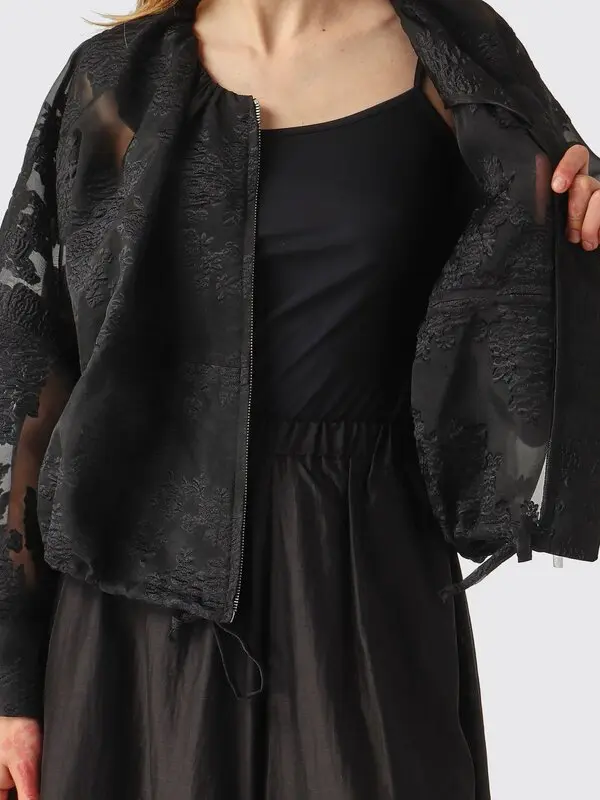 MEIMEIJ Embroidered Fil Coupe Jacquard Bomber Jacket