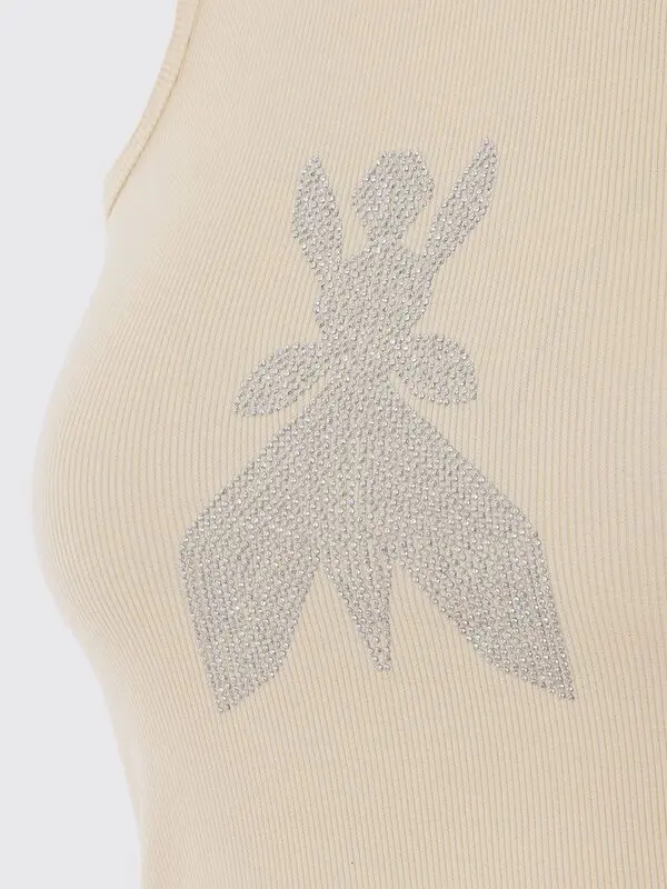 Patrizia Pepe Stretch Cotton Top With Logo
