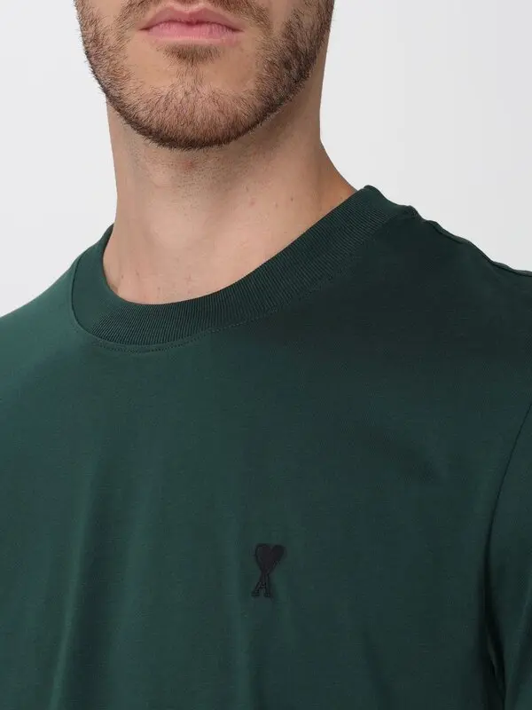 AMI Paris T-shirt Colour - Bottle Green