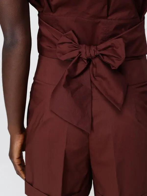 Patrizia Pepe Cropped Cotton Shirt With V-neck And Zip Closure