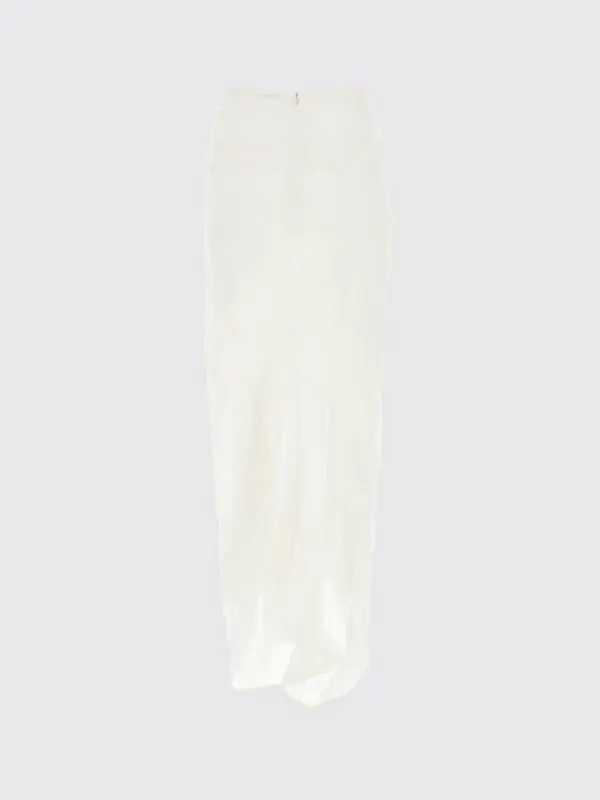 Le Kasha Draped Linen Midi Sarong Skirt With Front Slit