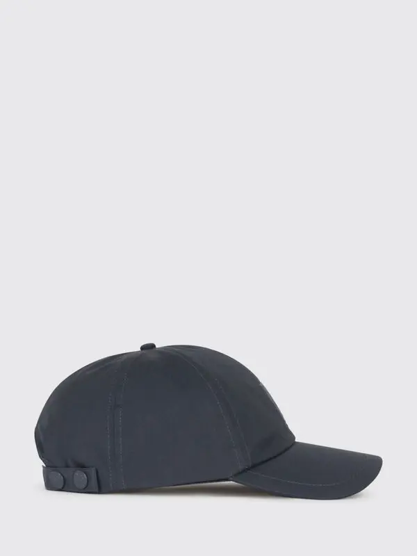 Stone Island Compass Logo Cotton Baseball Cap With Adjustable Strap