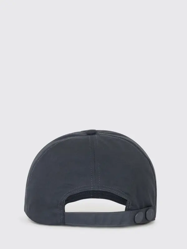 Stone Island Compass Logo Cotton Baseball Cap With Adjustable Strap
