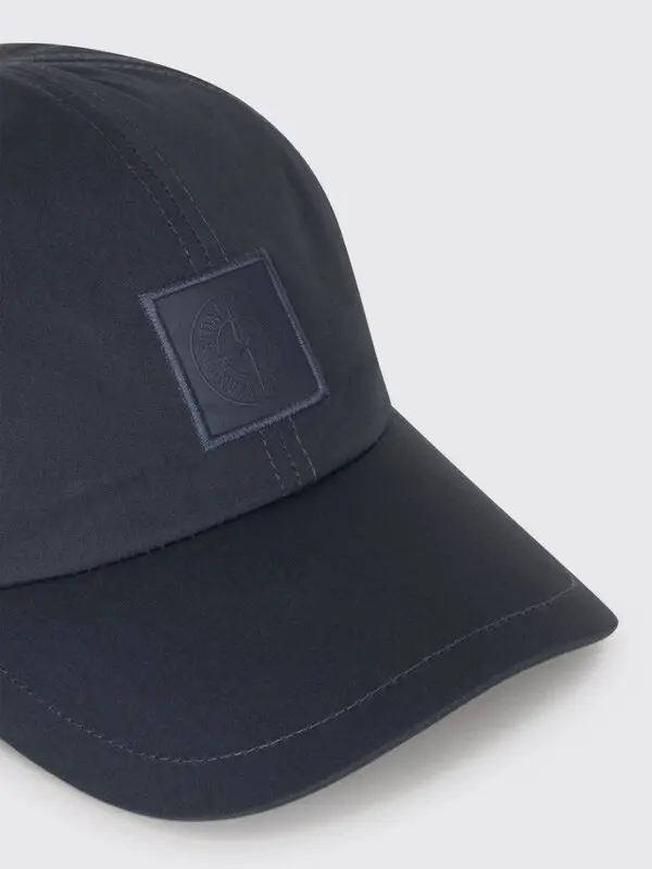 Stone Island Compass Logo Cotton Baseball Cap With Adjustable Strap