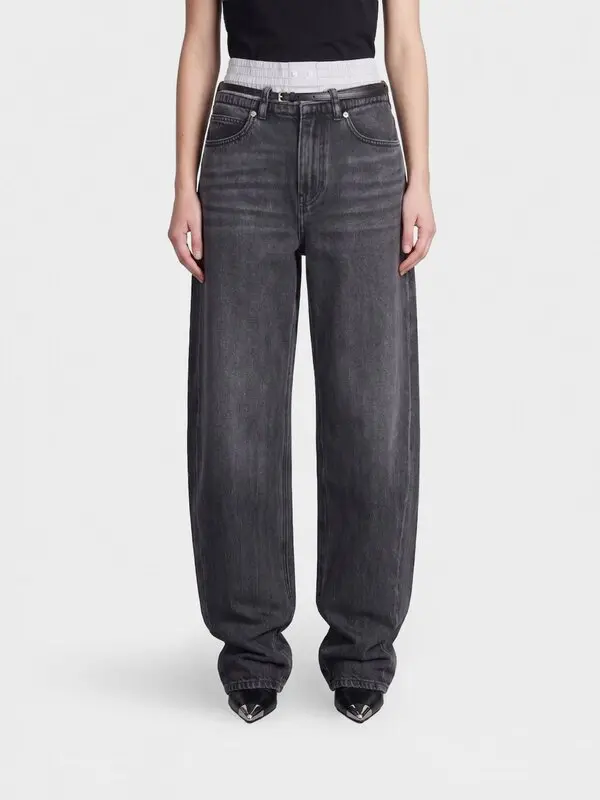 Alexander Wang Baggy Regenerated Denim Jeans - Black