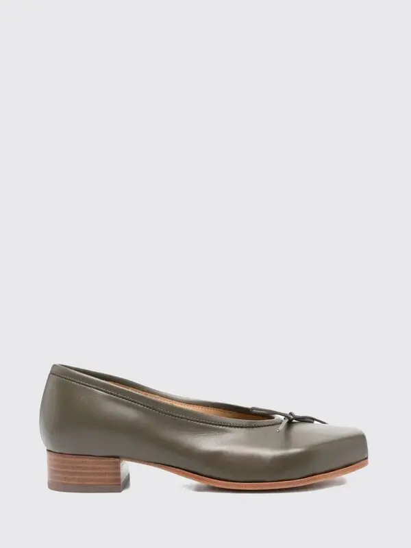 MAGLIANO Leather Square Toe Pumps - Grey