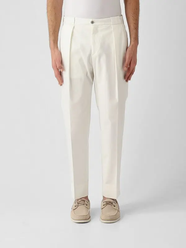 BRIGLIA 1949 Stretch Cotton Chino Trousers - Milk