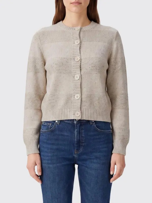 Brunello Cucinelli Cotton Crew Neck Cardigan With Sequin Embroidery