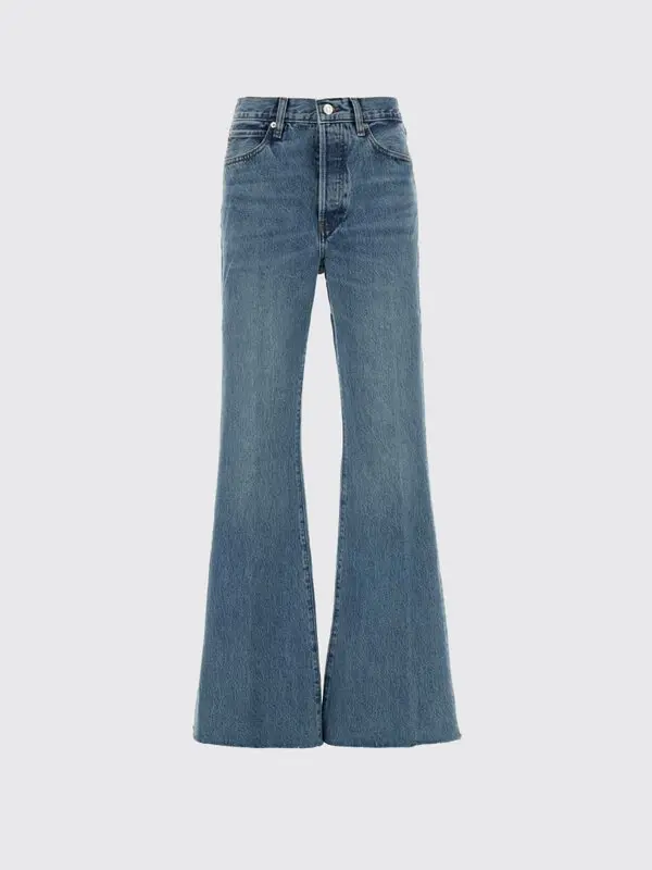 FRAME The Lax High-waisted Flared Jeans In Cotton Denim