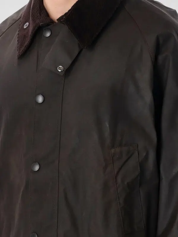 Barbour Bedale Waxed Cotton Jacket With Corduroy Collar - Green