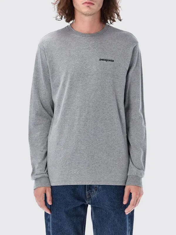 Patagonia T-shirt In Cotton Blend With Print - Grey