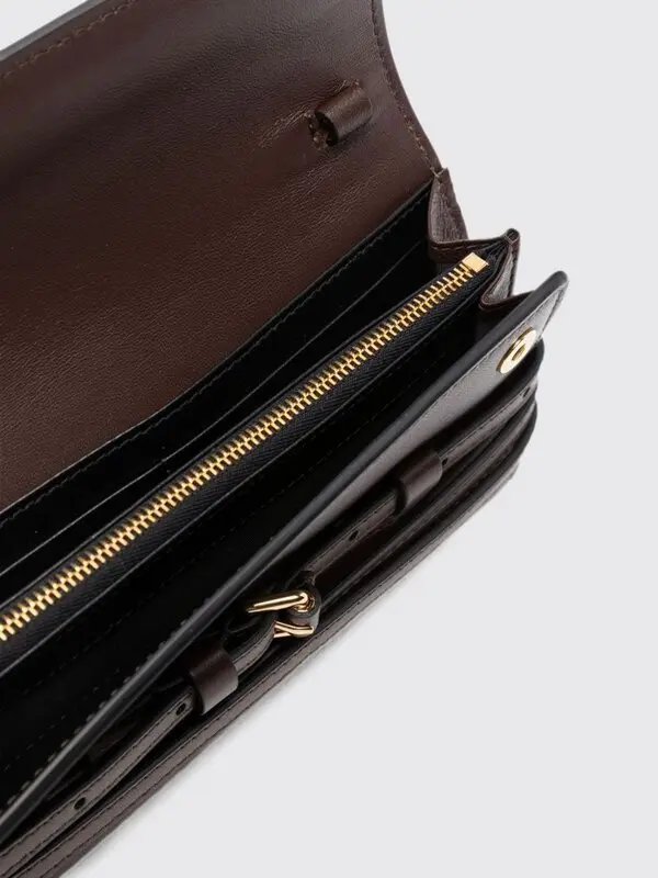 Moschino Leather Mini Crossbody Bag With Chain - Brown