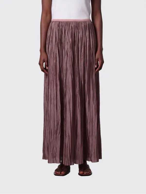 ROBERTO COLLINA Pleated Polyester Midi Skirt