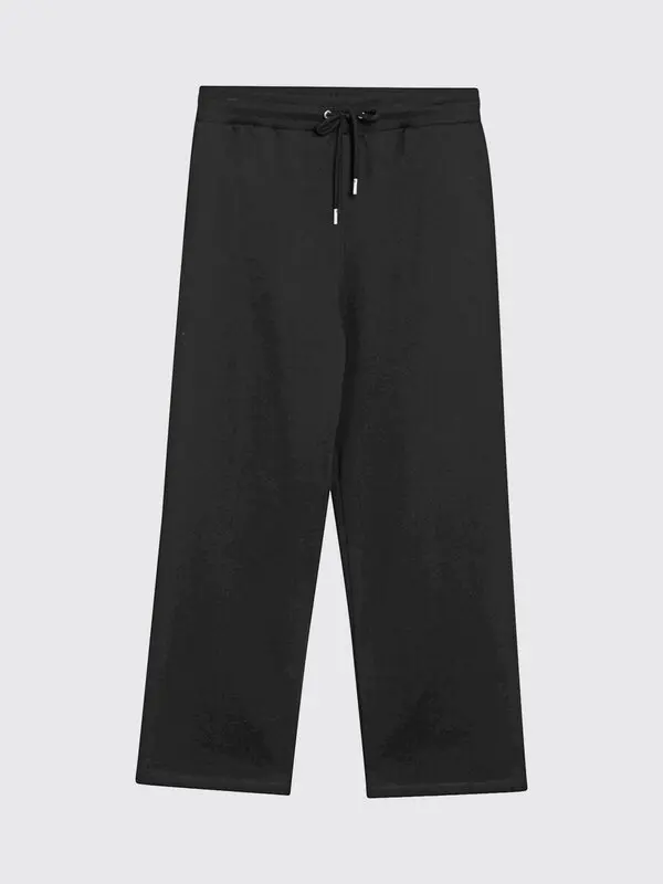 AMI Paris Straight-leg Cotton Jogging Pants With Embroidered Logo - Black