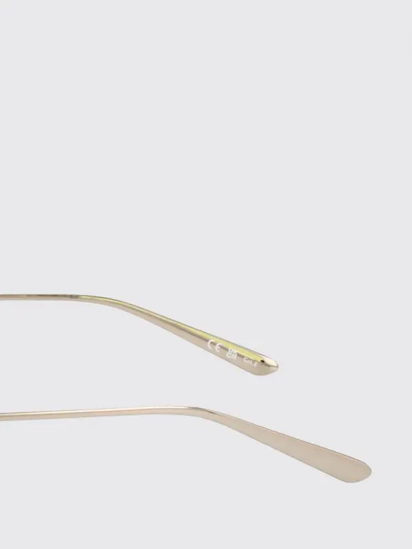 Balenciaga Rectangular Aviator Metal Sunglasses With Monogram Logo