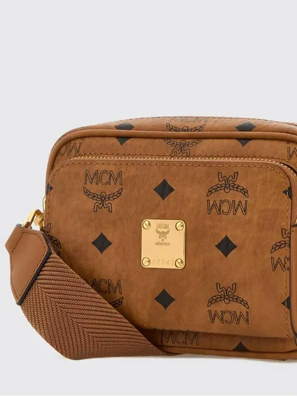 Mcm Aren Bag In Coated Cotton