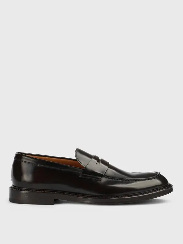 DOUCAL'S Penny Loafers In Brushed Calfskin - Dark