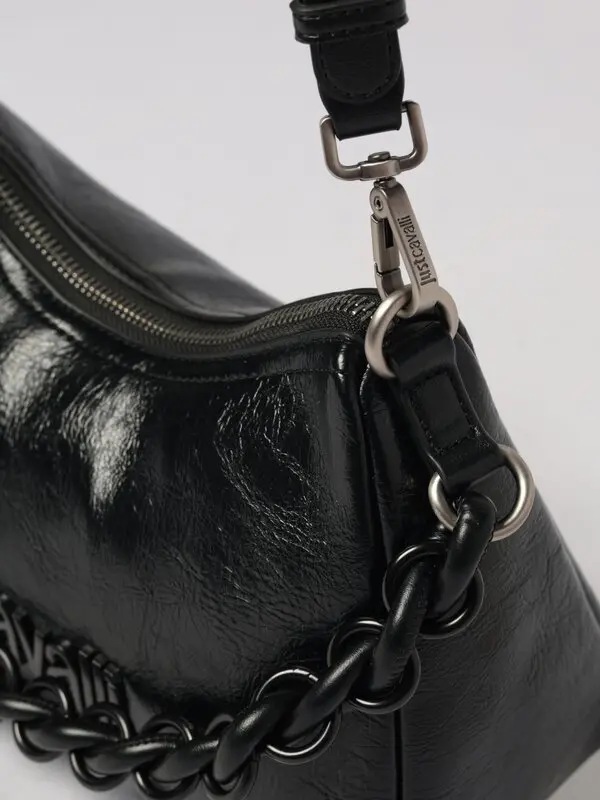 Just Cavalli Ruched Faux Leather Bag