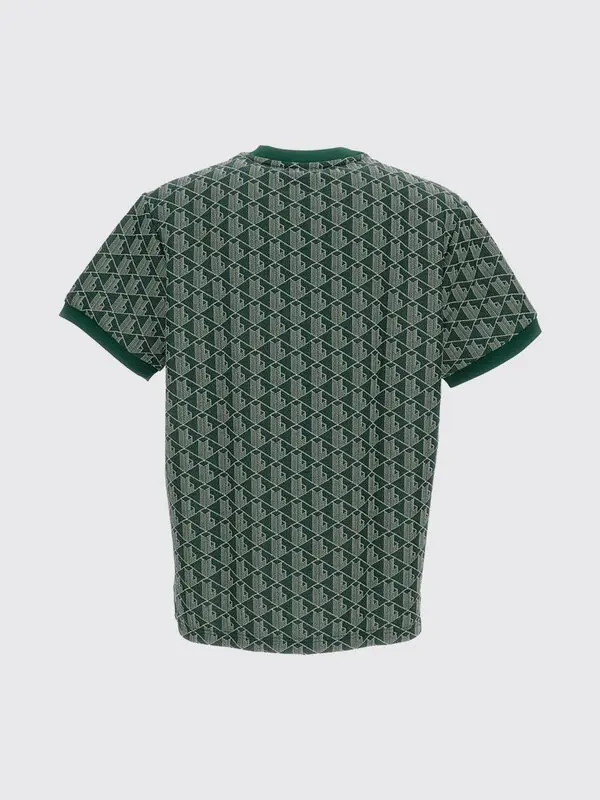 Lacoste Crew Neck T-shirt In Printed Cotton Blend