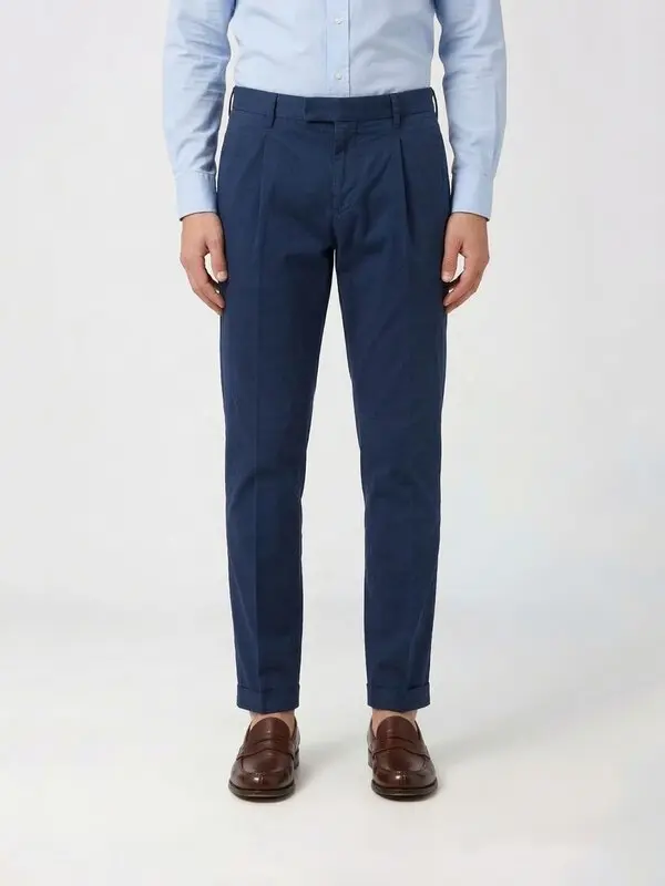 PT TORINO Stretch Cotton Chino Trousers - Blue