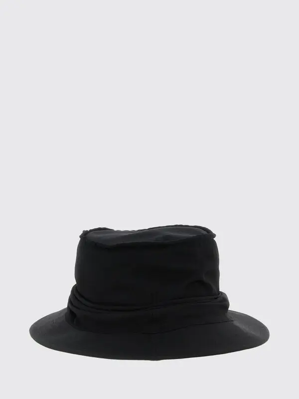 Yohji Yamamoto Wool Gabardine Bucket Hat With Medium Brim