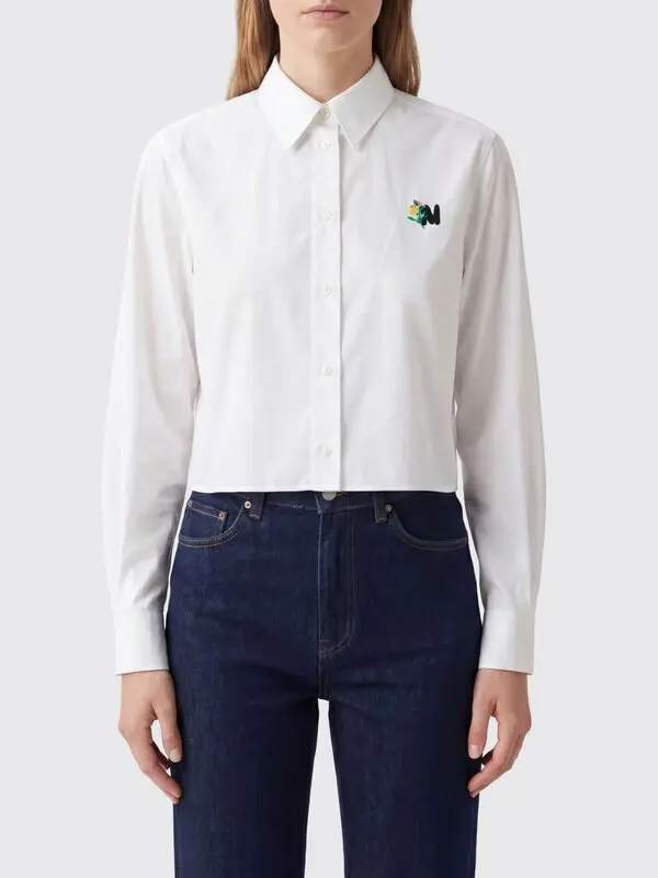 MSGM Cropped Shirt With Emblem