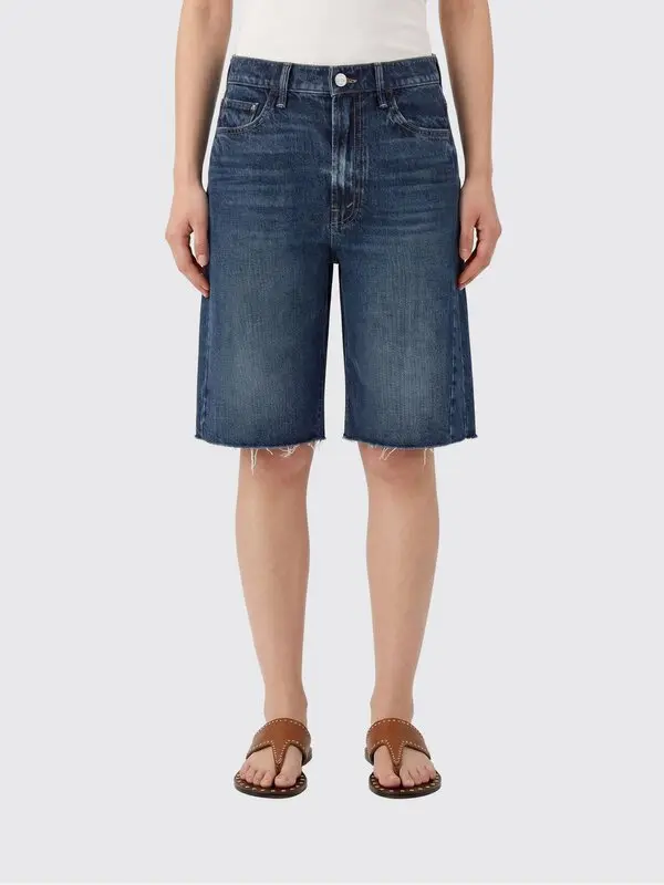 MOTHER High-waisted Knee-length Denim Shorts With Five-pocket Design