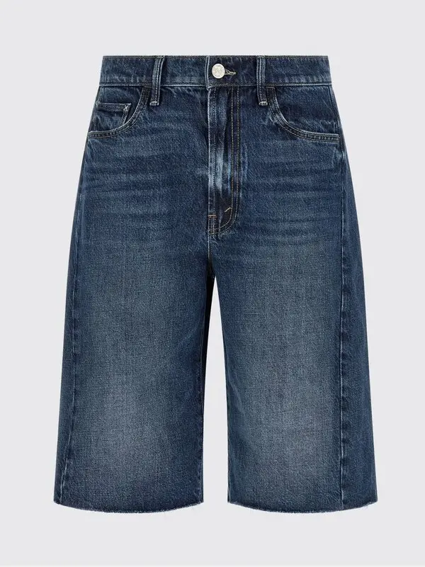 MOTHER High-waisted Knee-length Denim Shorts With Five-pocket Design